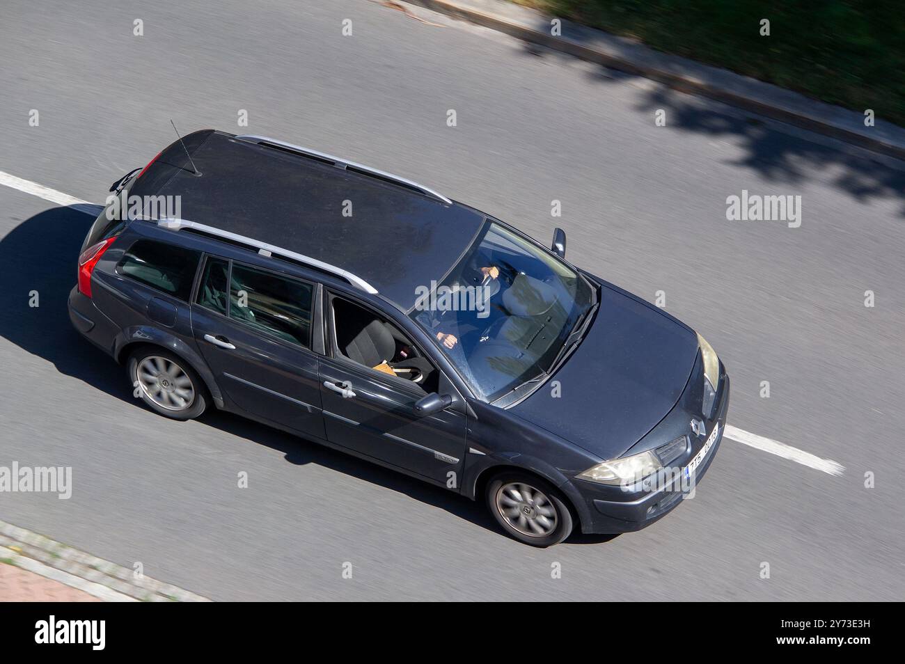 OSTRAVA, CZECHIA - AUGUST 6, 2024: White Renault Megane II Grandtour ...