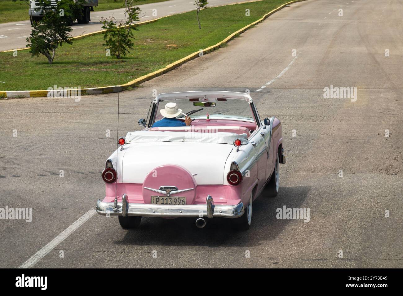 VARADERO, CUBA - AUGUST 30, 2023: Rear view of Ford Fairlane ...