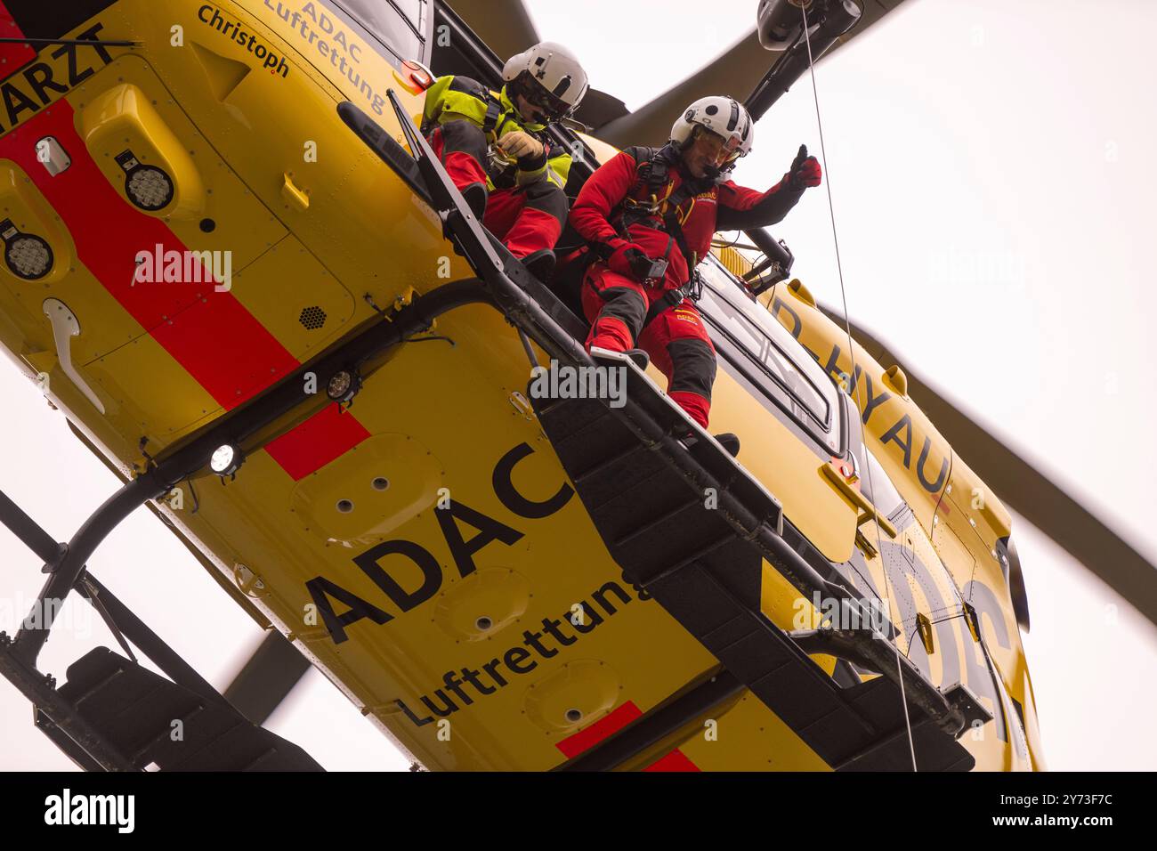 Walchensee, Germany. 27th Sep, 2024. Members of the ADAC rescue ...