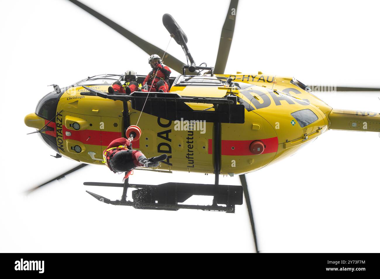 Walchensee, Germany. 27th Sep, 2024. Members of the ADAC rescue ...