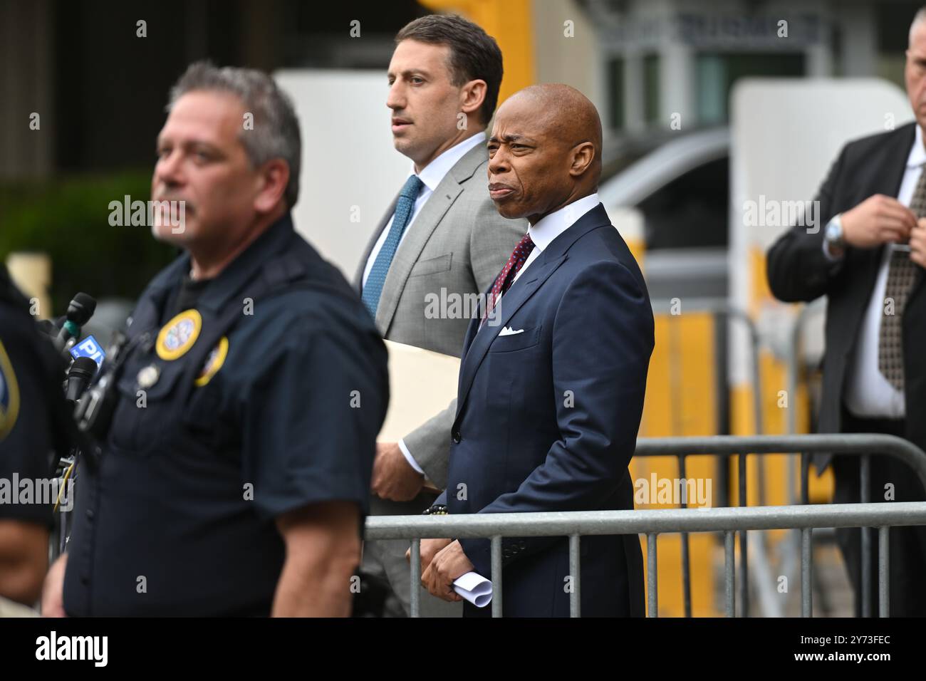 New York City Mayor Eric Adams exits federal court after his ...