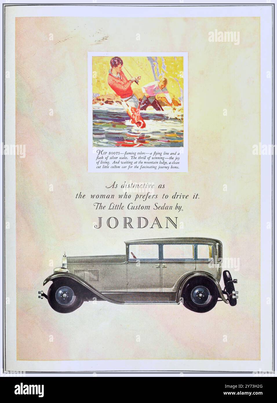 Vintage Car advertising illustration art for The Jordan Little Custom ...