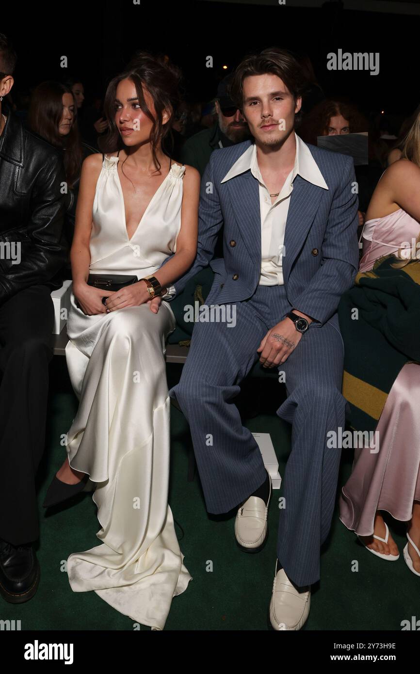 Jackie Apostel, left, and Cruz Beckham attend the Victoria Beckham ...