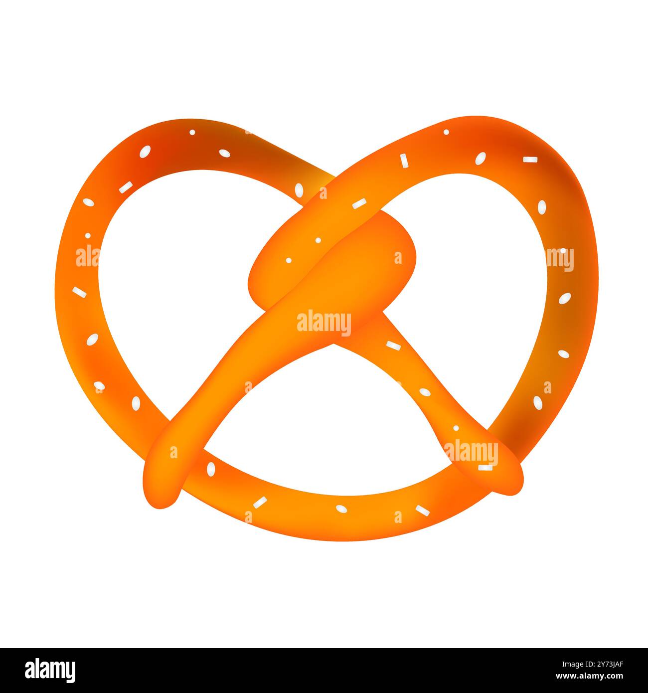 Bavarian pretzel symbol of oktoberfest with salt on white background ...