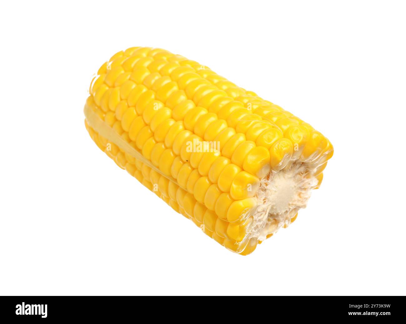 Cut fresh corn cob on white background Stock Photo - Alamy