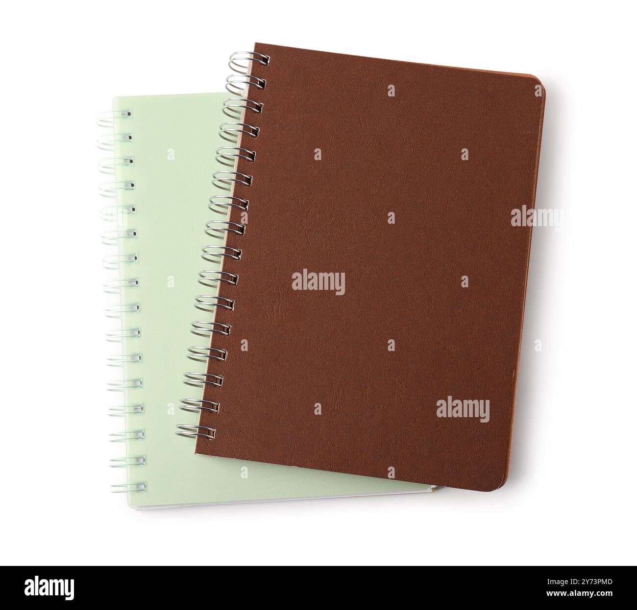 Different notebooks on white background Stock Photo - Alamy
