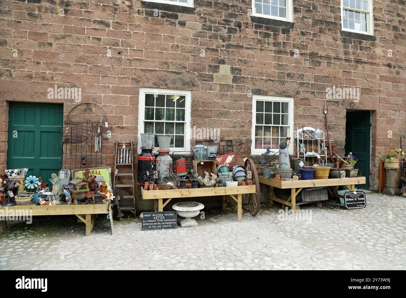 Antique shop at Cromford Mill in the Peak District Stock Photo - Alamy
