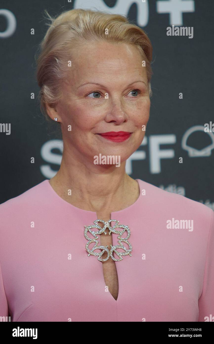 Pamela Anderson attends the red carpet for The Last Show Girl during ...