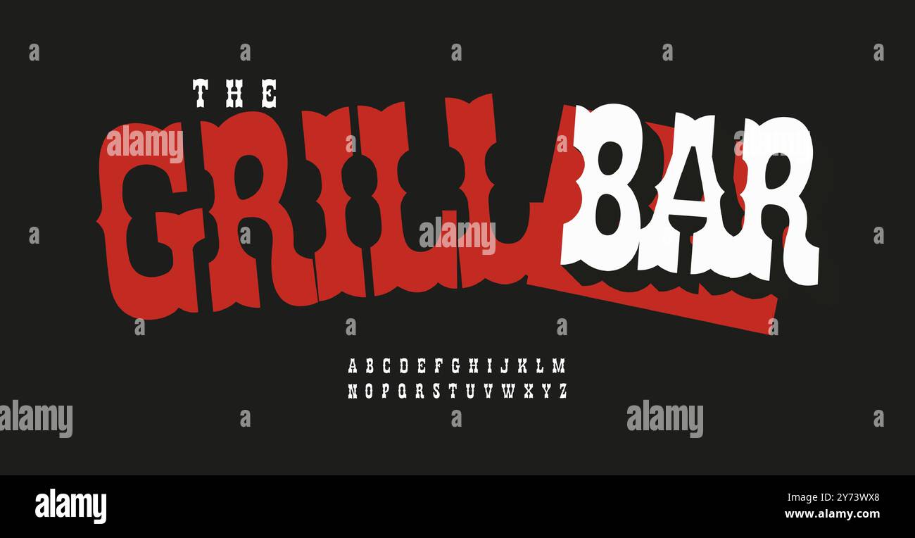 Vintage western font, rustic Texas alphabet, bold high cowboy letters ...