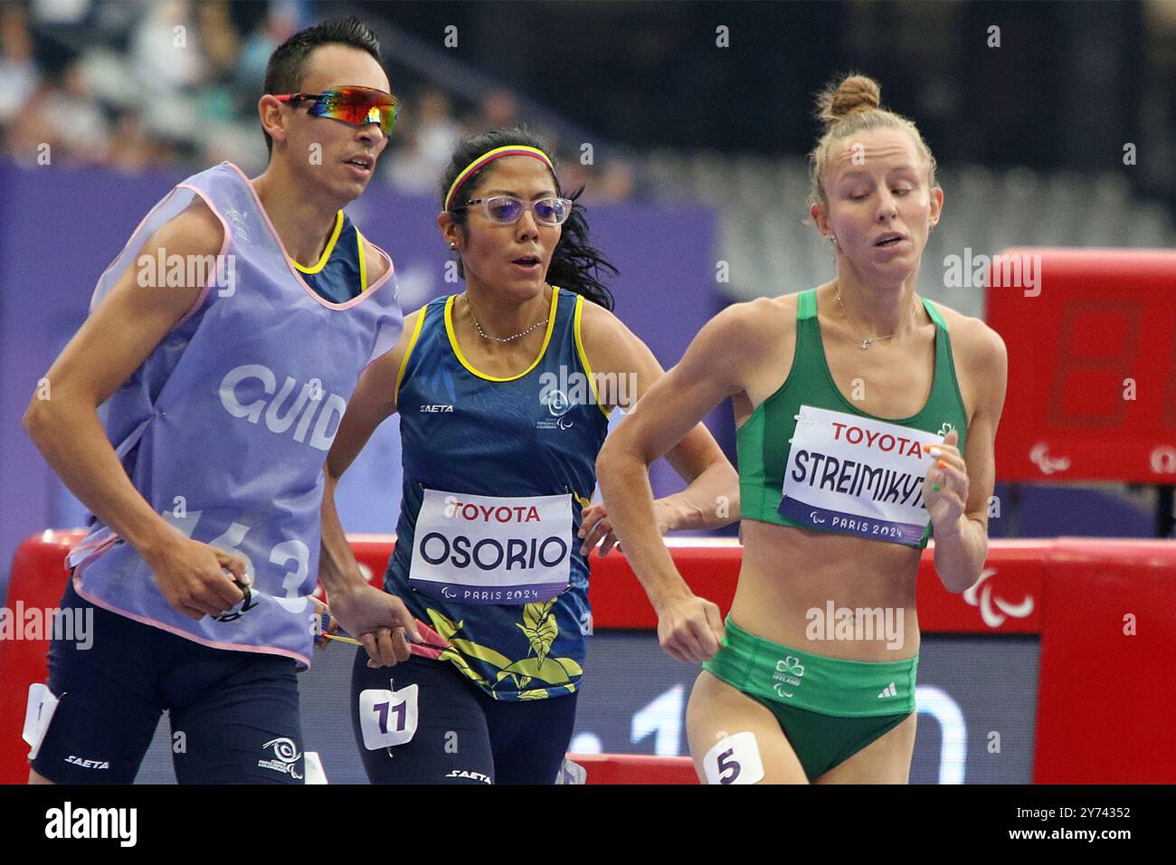 Francy OSORIO (T12) of Colombia in the Para Athletics Women's 1500m ...