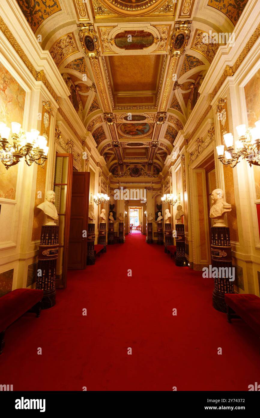 The conference hall in the Luxembourg palace, home of the french senate ...