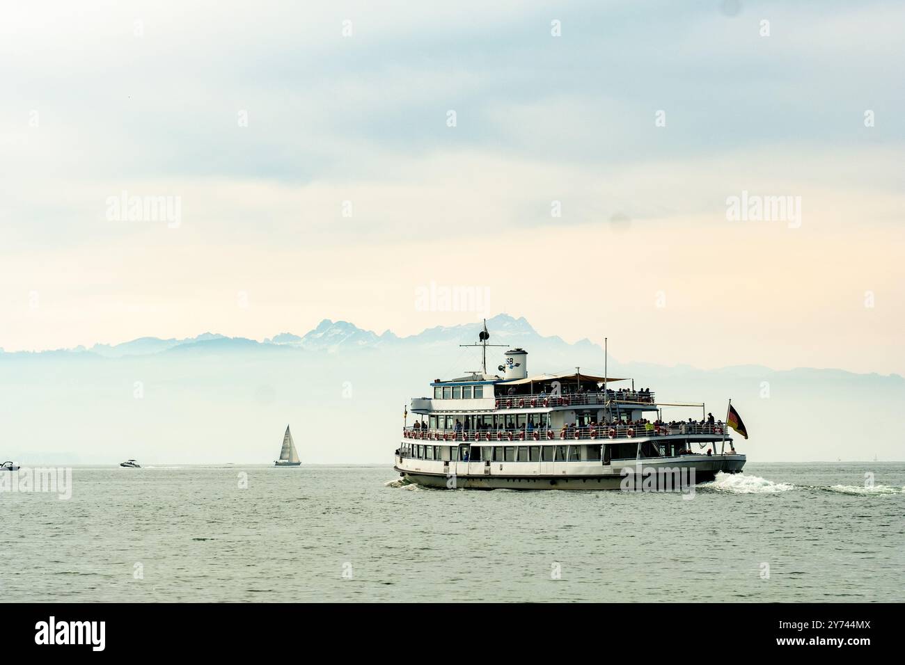 Scenic views of a German ferry on Lake Constance Stock Photo - Alamy
