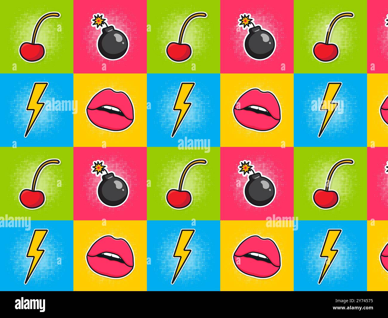 Vector pattern in pop art style Stock Vector Image & Art - Alamy