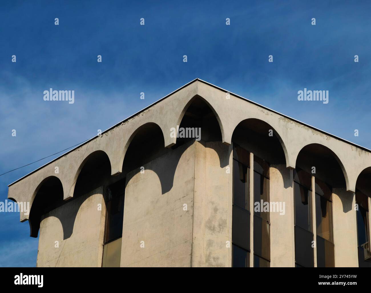 Old Building Architecture Against Dark Sky: Rooftop Design and Window ...