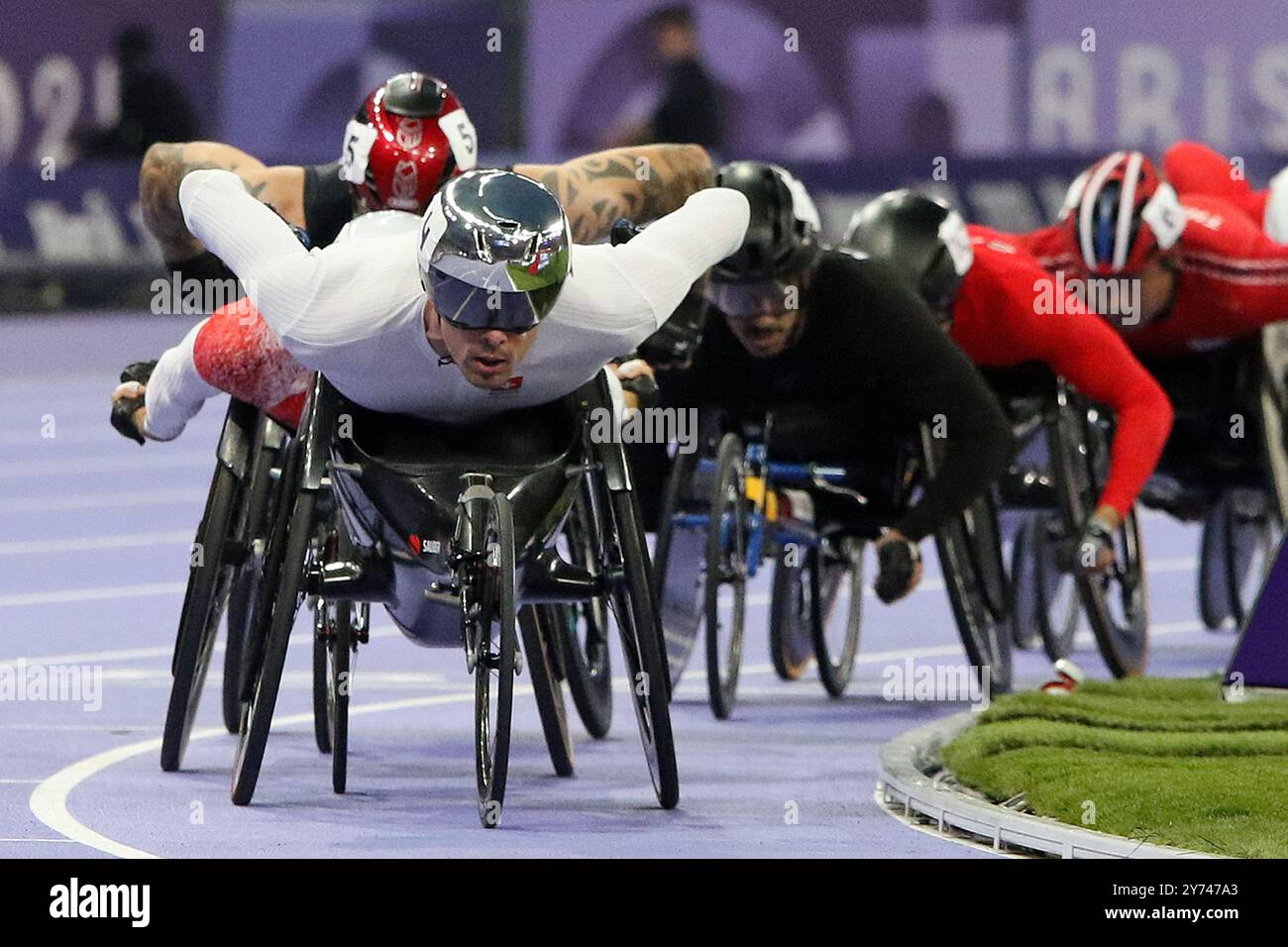 Marcel HUG (T54) of Switzerland (silver) in the Para Athletics Men's ...