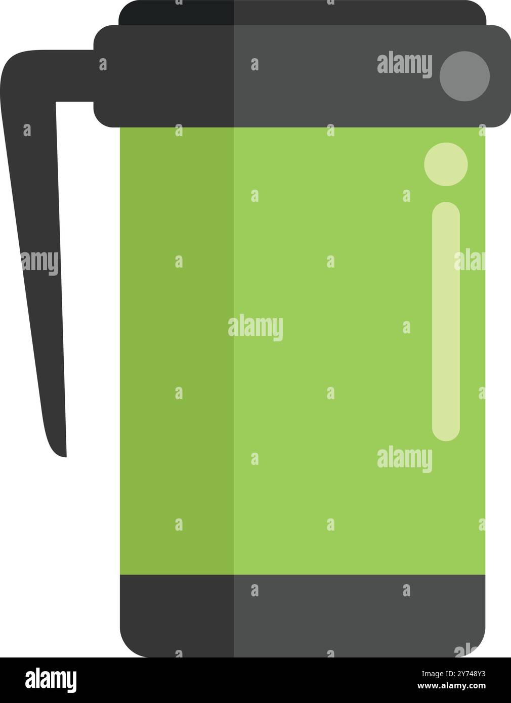 Green electric kettle kitchen appliance icon showing heating water ...