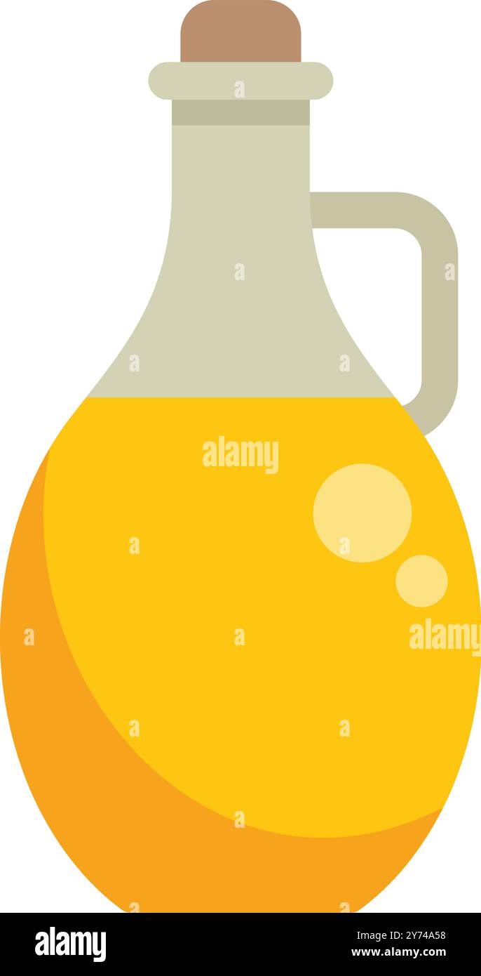 Cartoon illustration of a glass jug containing freshly extracted ...