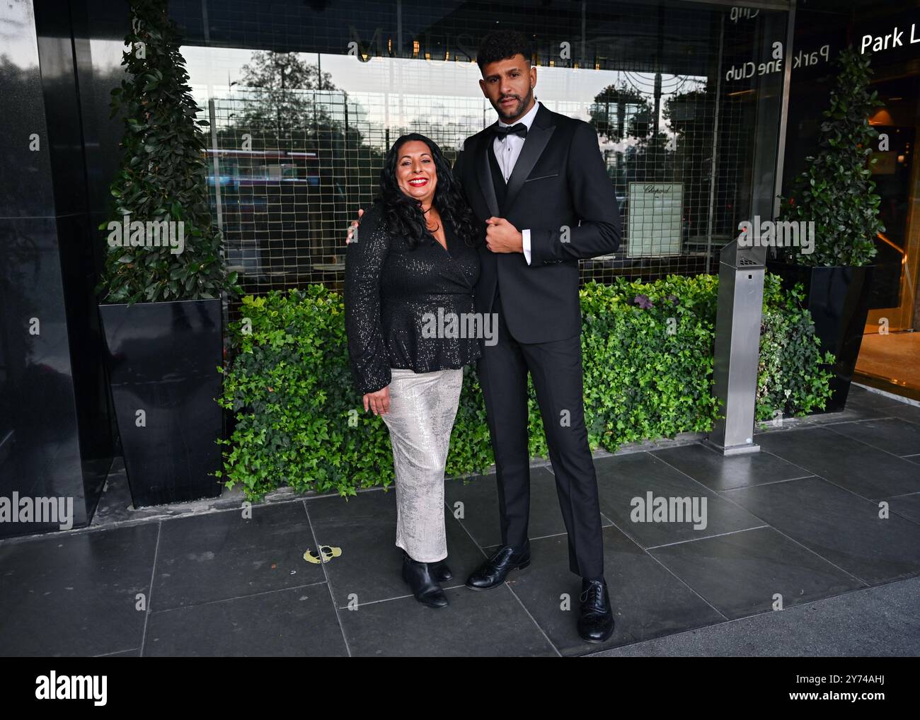 LONDON, UK. 27th Sep, 2024. Ash Bibi and Theo Mayne on BBC: TRAITORS UK ...