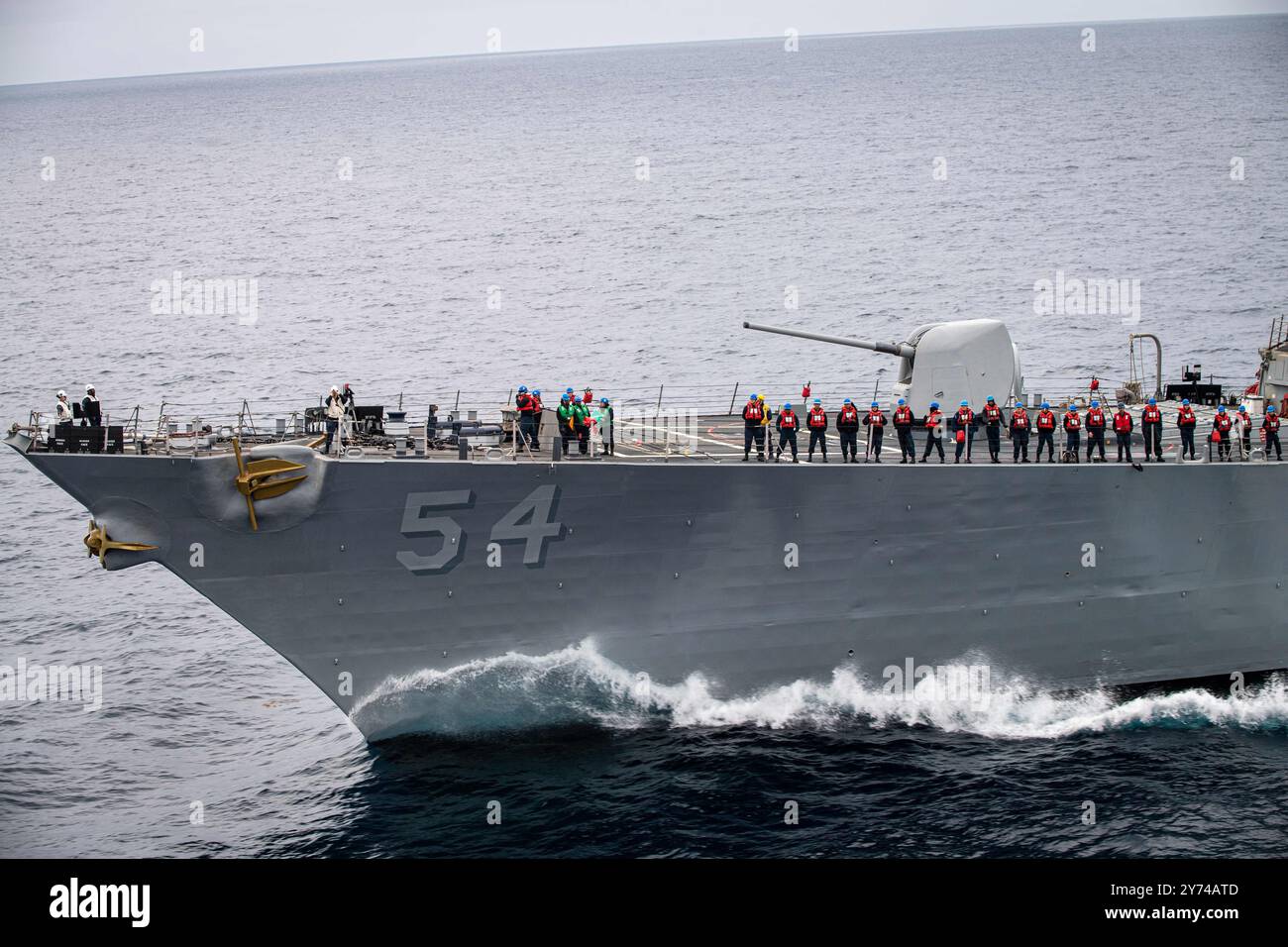 The Arleigh-Burke class guided missile destroyer USS Curtis Wilbur (DDG ...
