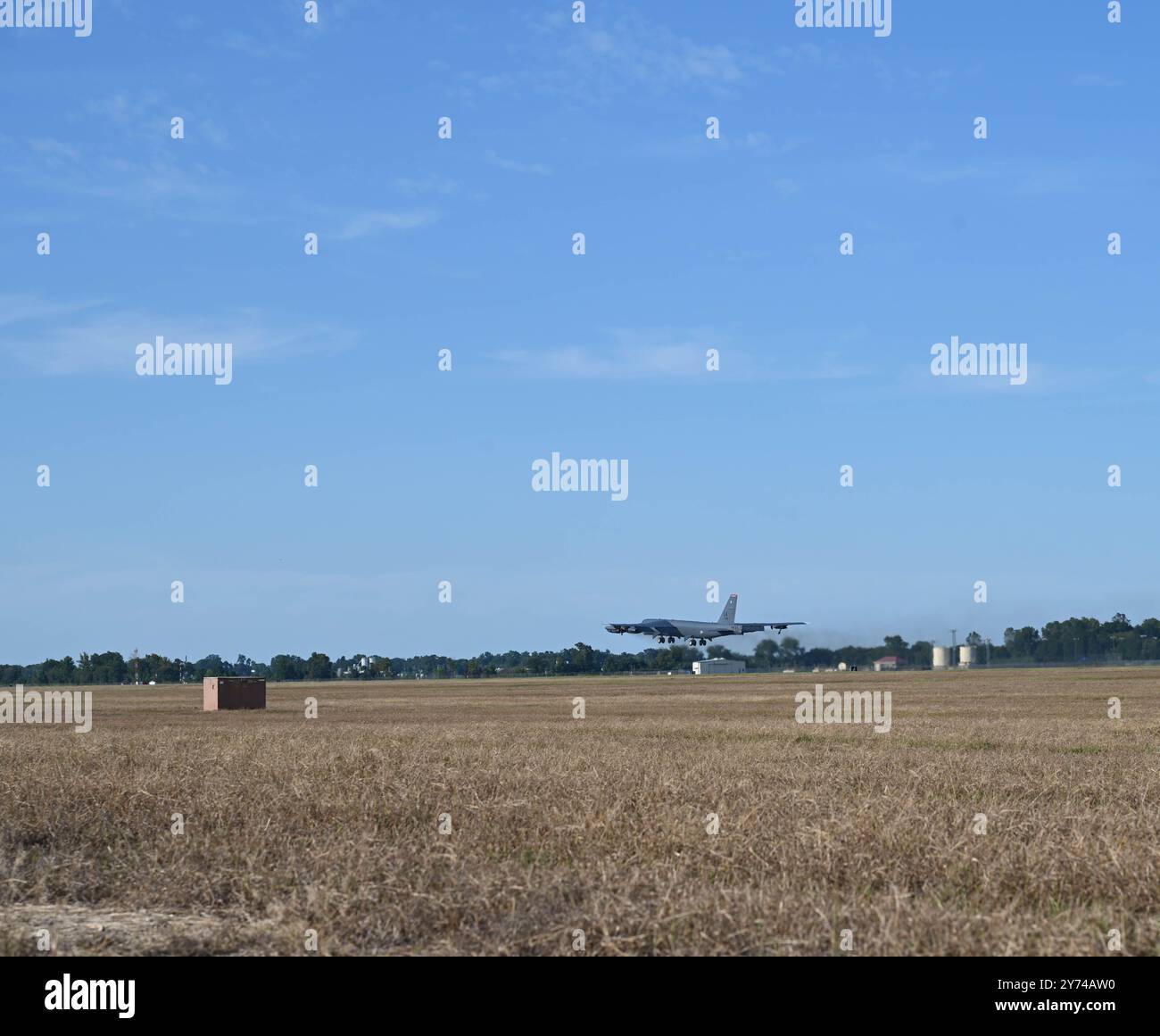 A U.S. Air Force B-52 Stratofortress takes off at Barksdale Air Force ...