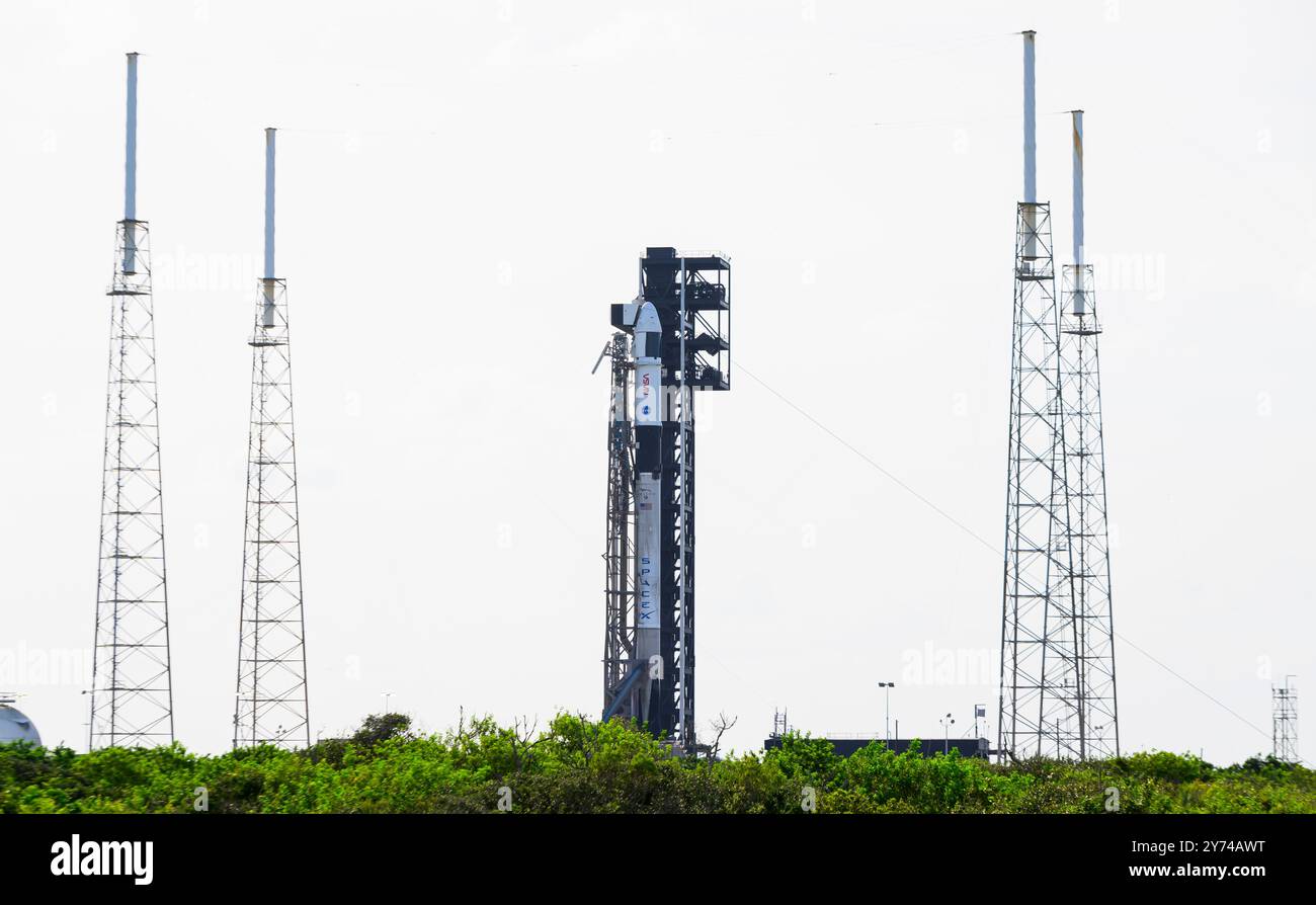 Cape Canaveral, Florida, USA. 27th Sep, 2024. A SpaceX Falcon 9 rocket ...