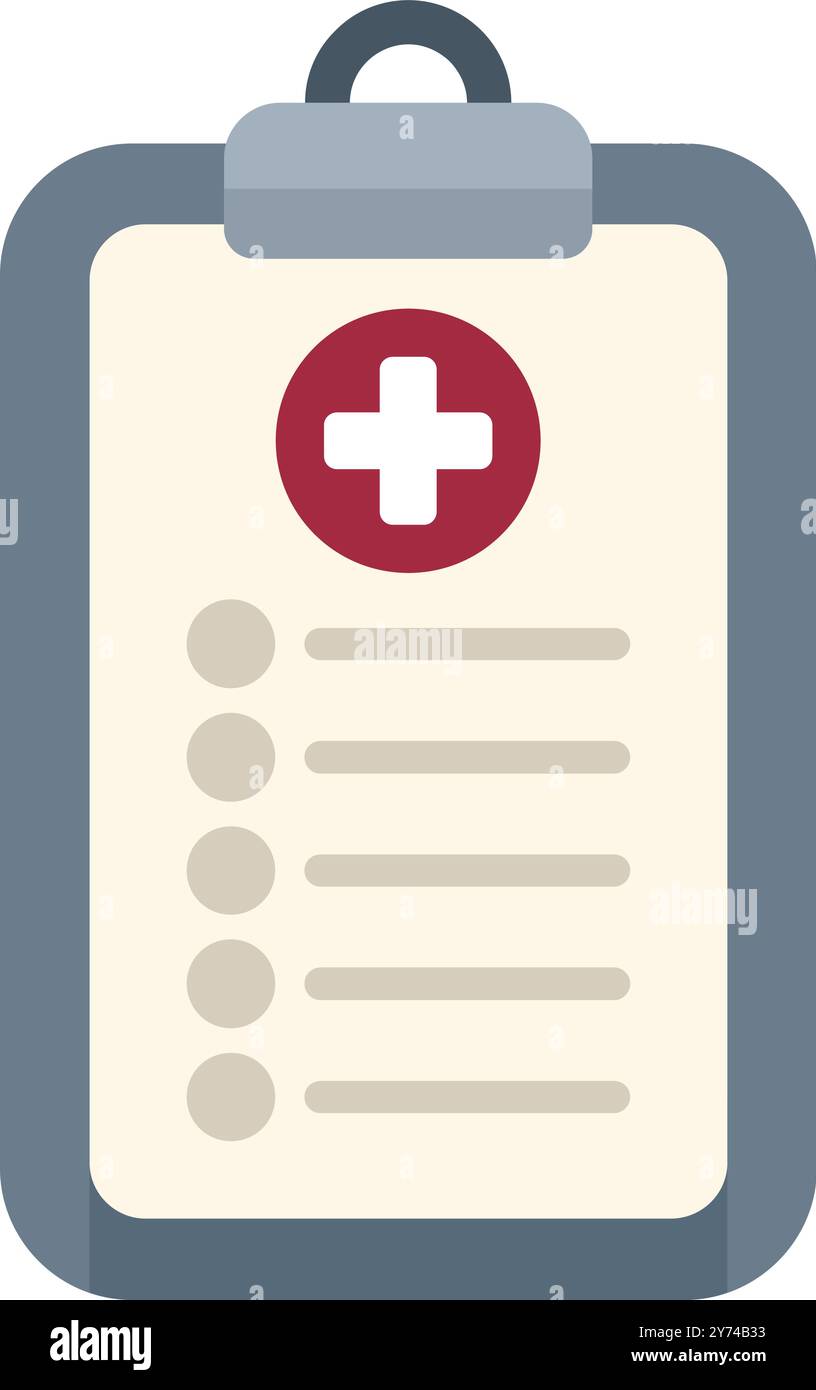 Medical clipboard displaying a checklist, symbolizing medical records ...