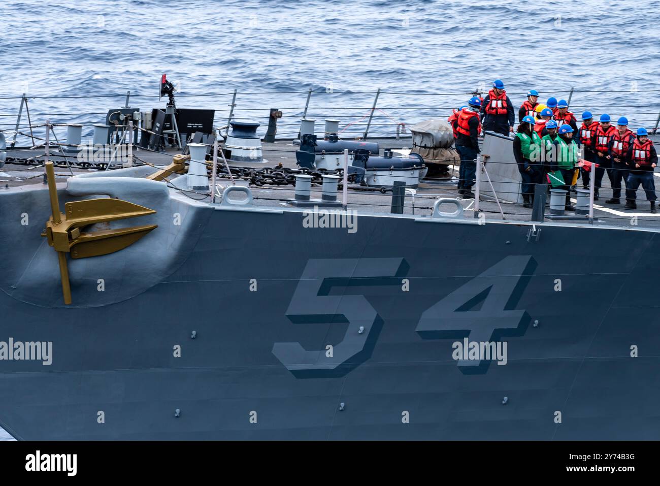 The Arleigh-Burke class guided missile destroyer USS Curtis Wilbur (DDG ...