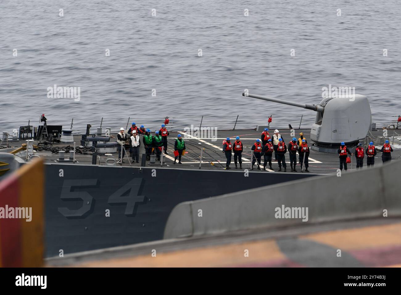 The Arleigh-Burke class guided missile destroyer USS Curtis Wilbur (DDG ...