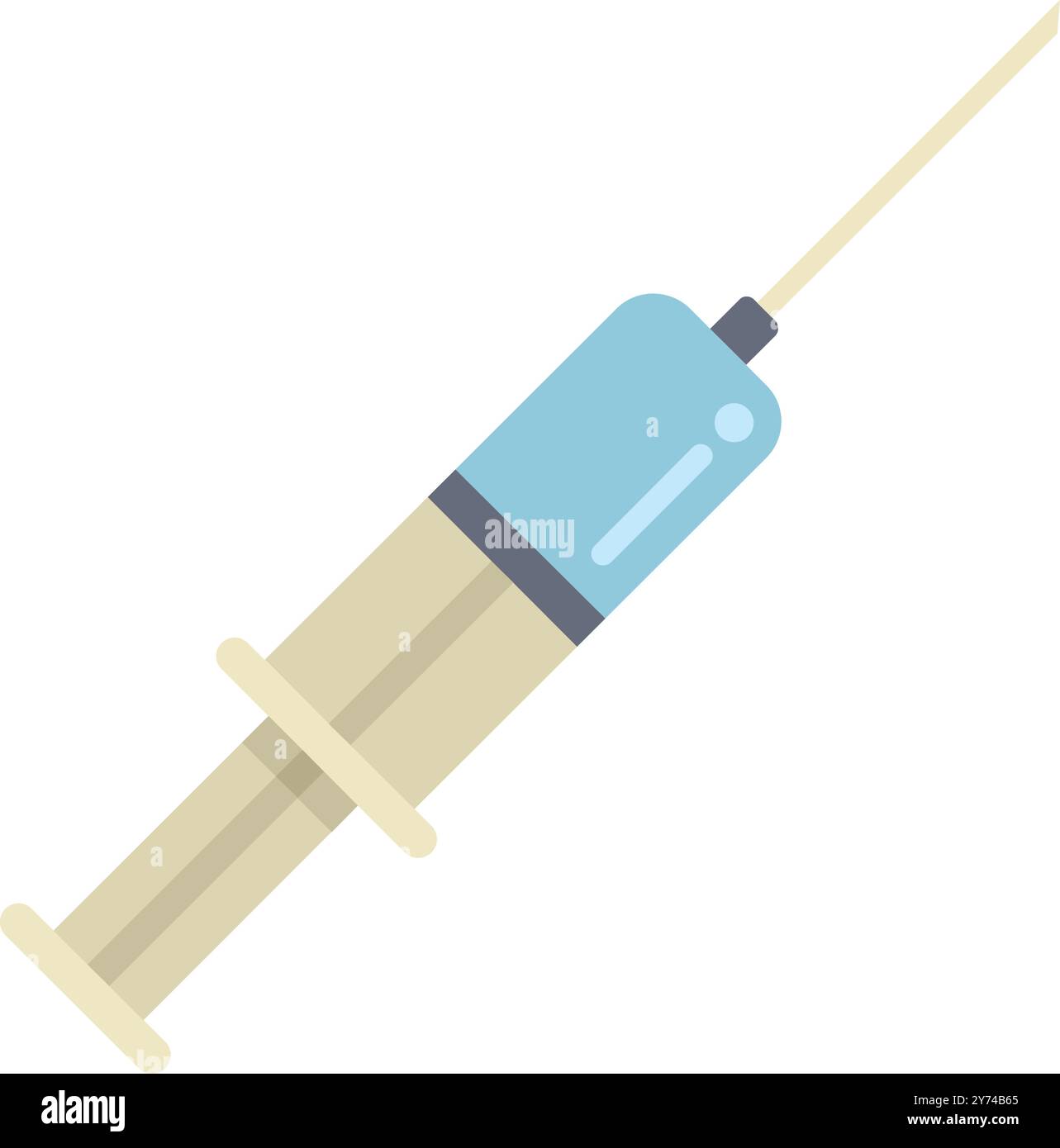 Simple icon of a syringe for injecting vaccines and medication Stock ...