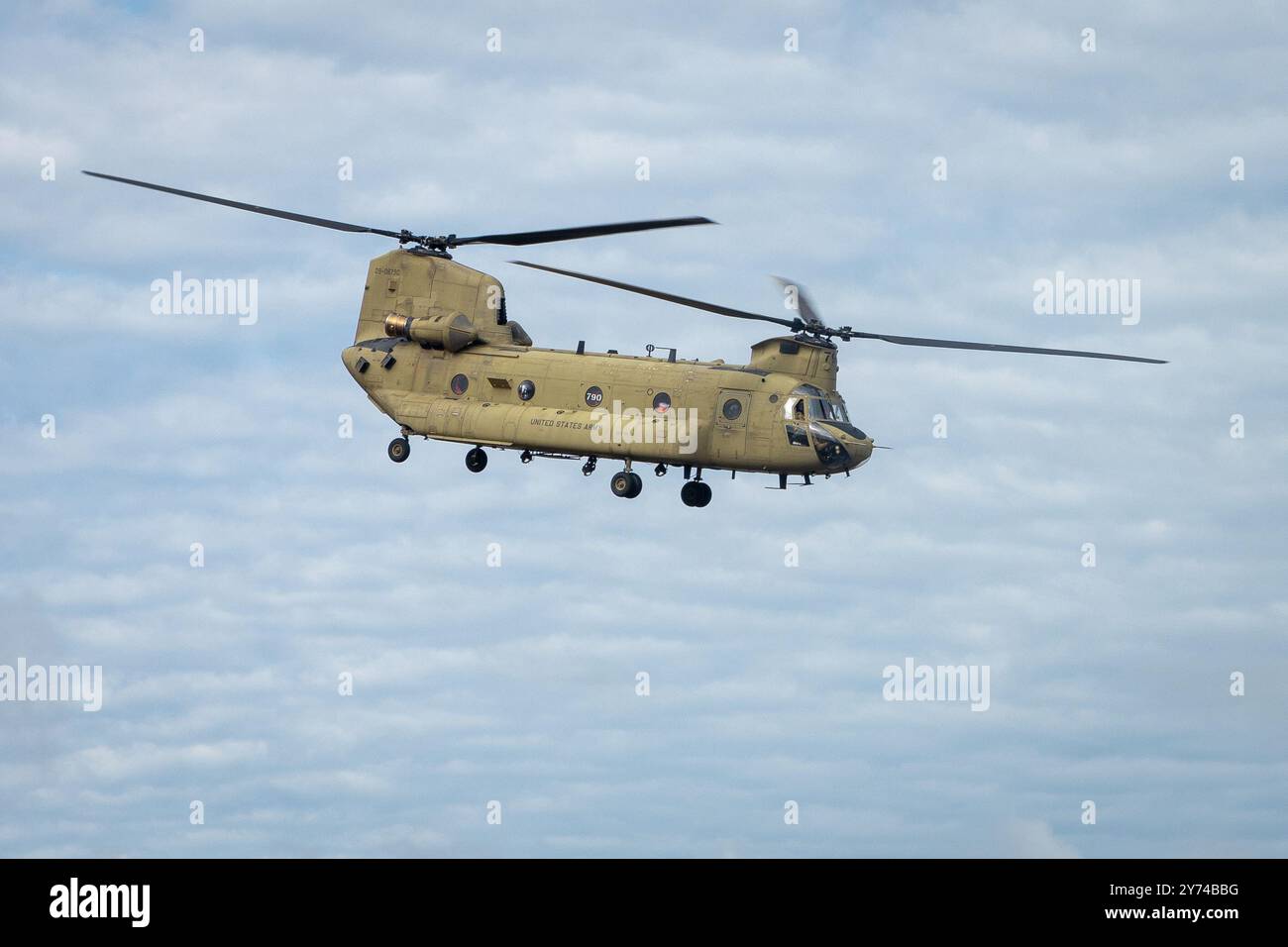 A CH-47F Chinook transport helicopter from the 1st Battalion, 169th ...