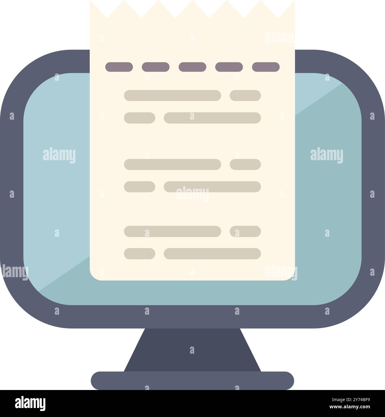 Electronic document concept application paperless hi-res stock ...