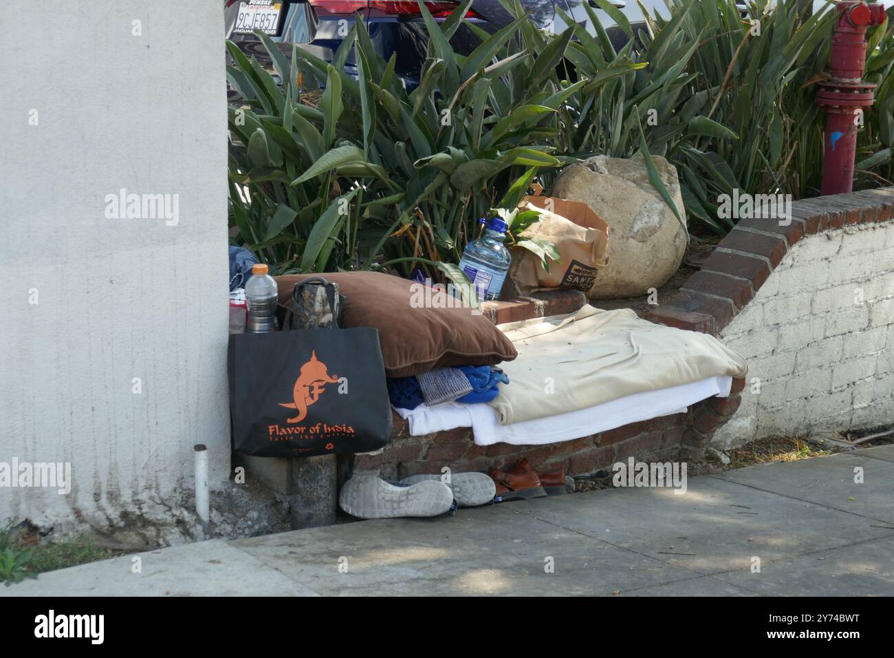 Los Angeles, California, USA 18th September 2024 Homeless Camp on ...