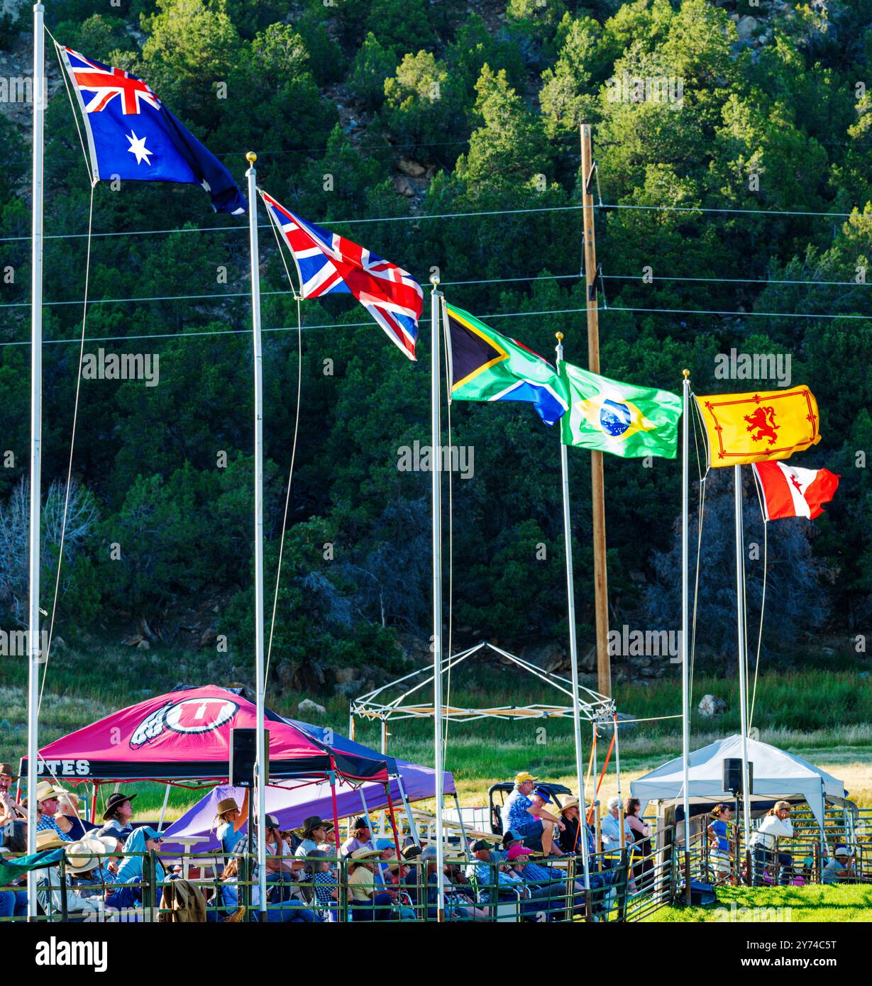 Sport event flags hi-res stock photography and images - Alamy