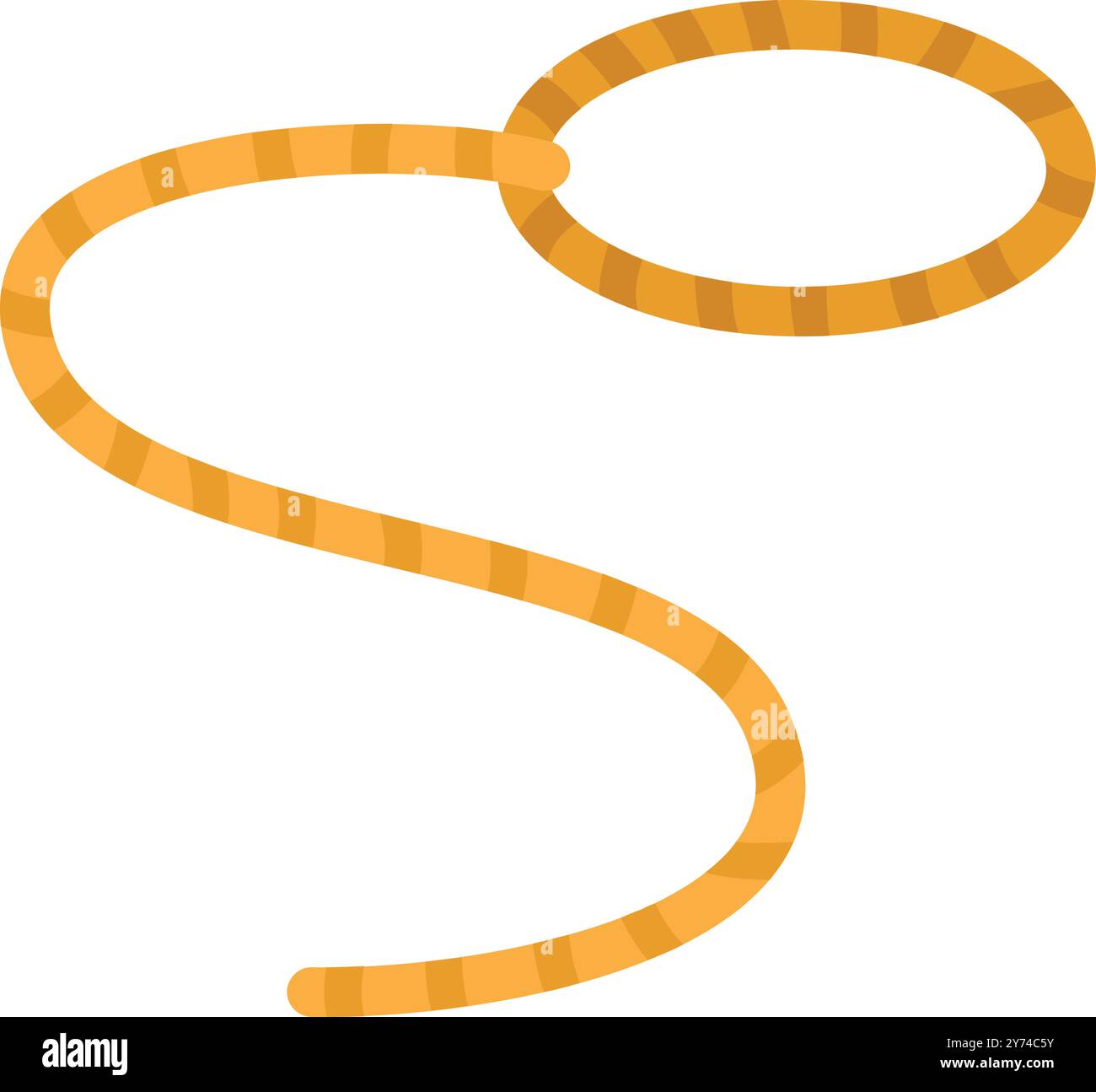 This lasso is forming the letter s, looking like a snake ready to catch ...