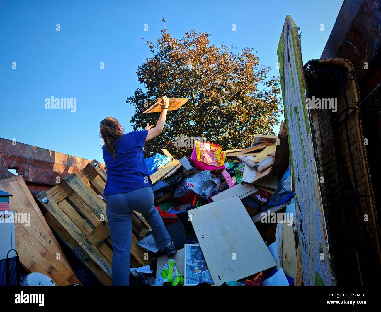 a garbage at the waste collection, waste separation and recycling ...