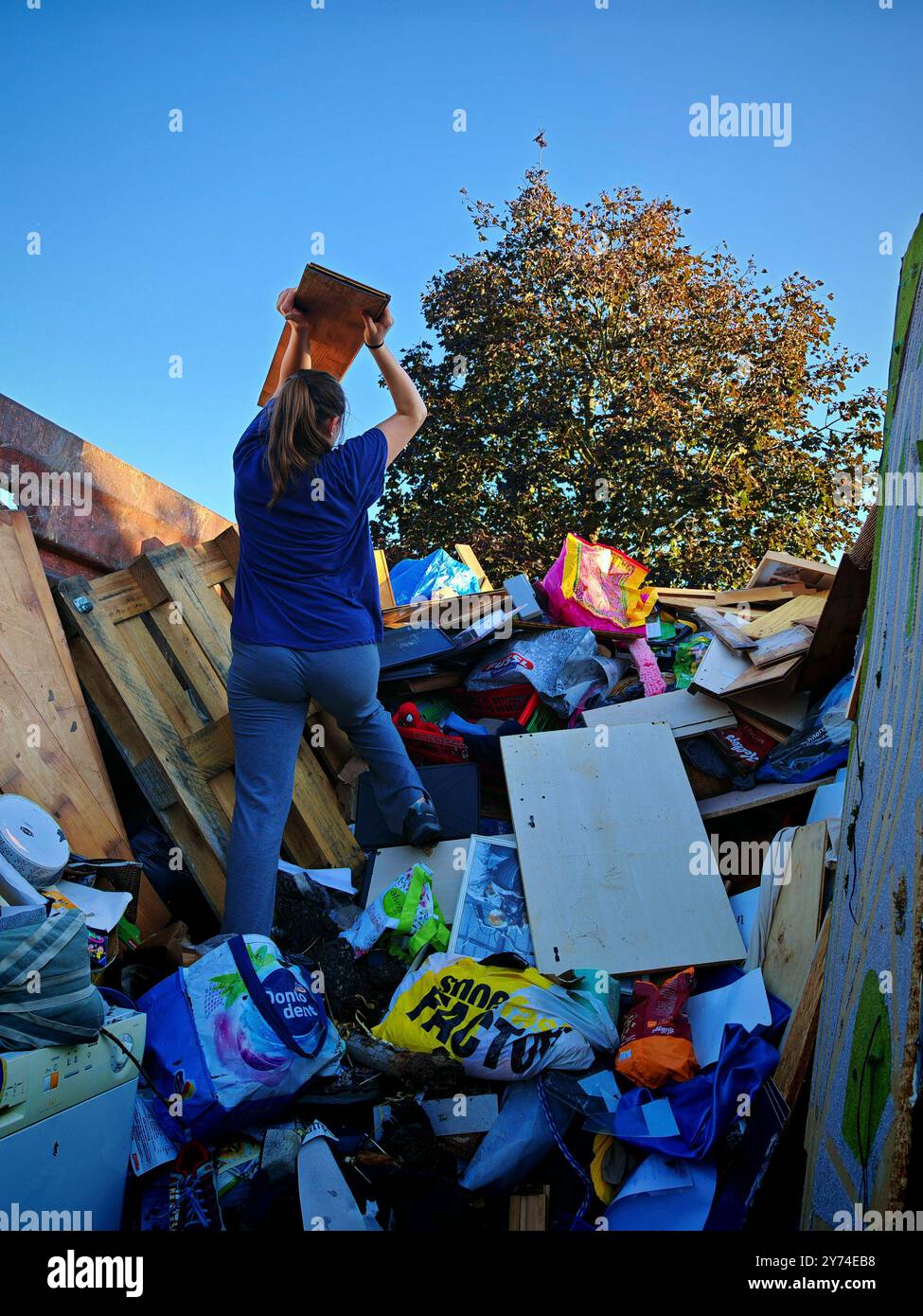 a garbage at the waste collection, waste separation and recycling ...