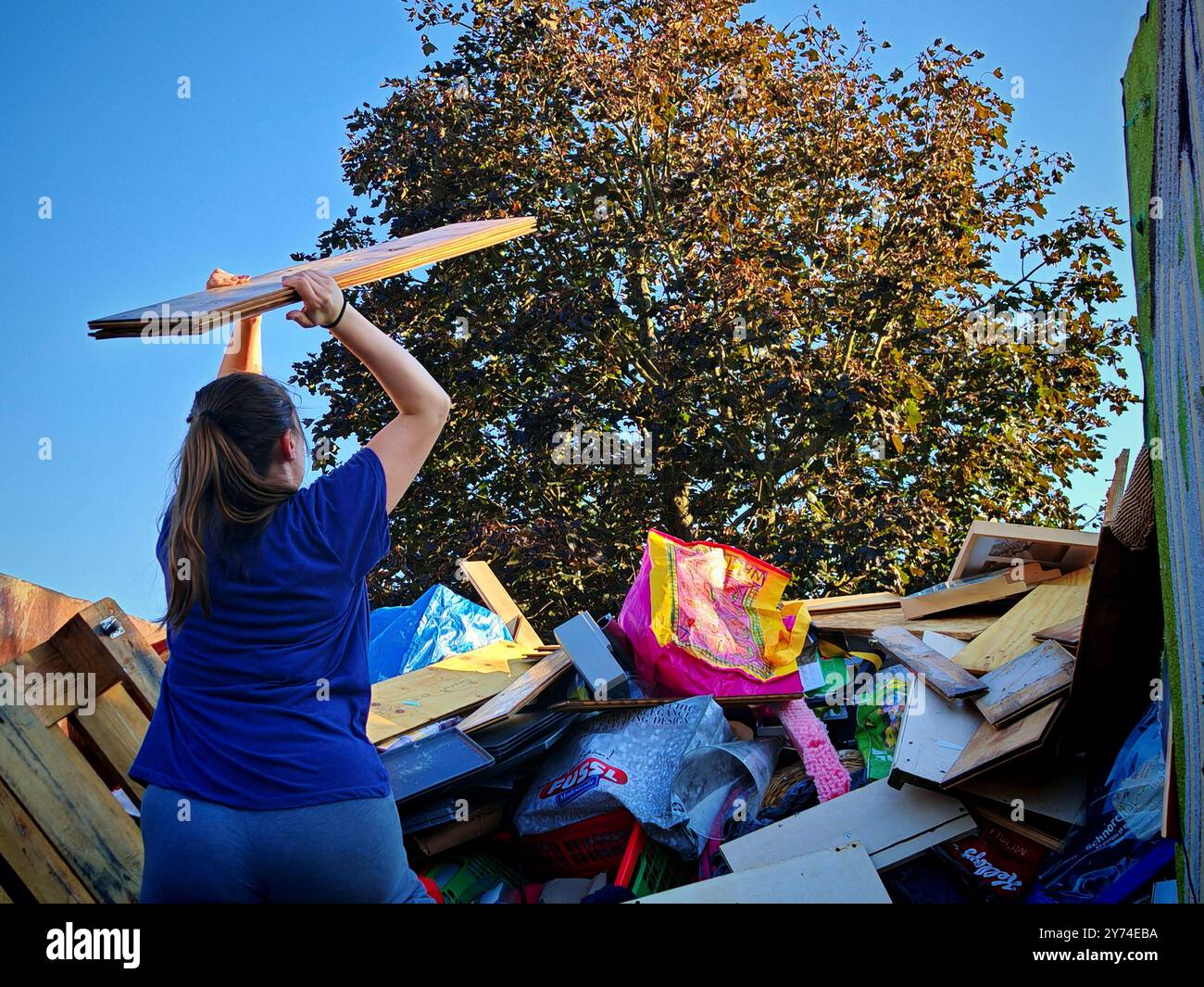 a garbage at the waste collection, waste separation and recycling ...