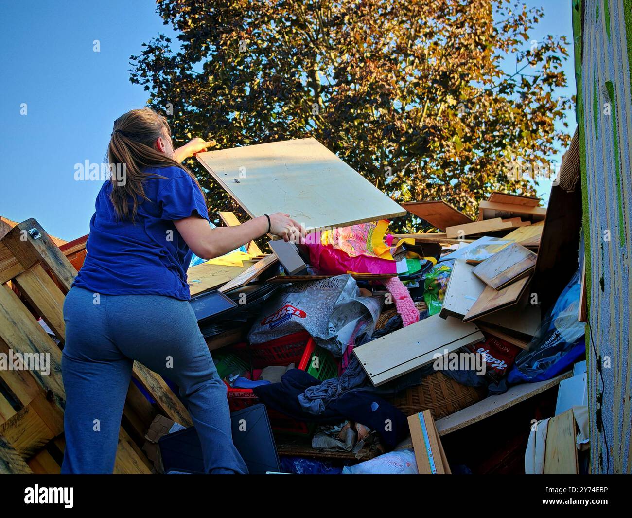 a garbage at the waste collection, waste separation and recycling ...