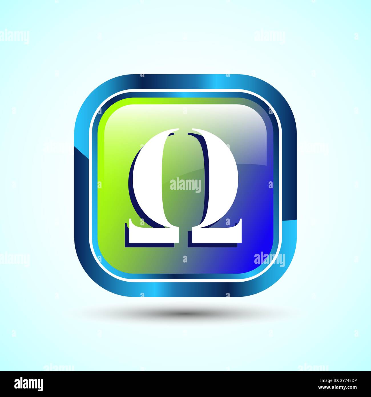 Omega Icon Design Illustration, Omega Letter Icon For Apps and Websites ...