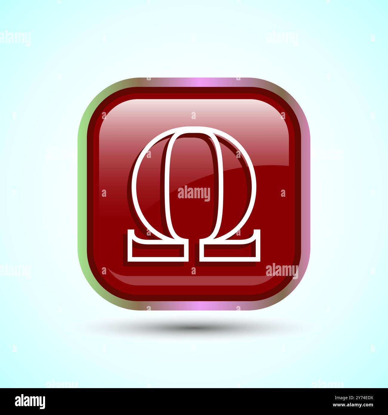 Omega Icon Design Illustration, Omega Letter Icon For Apps and Websites ...