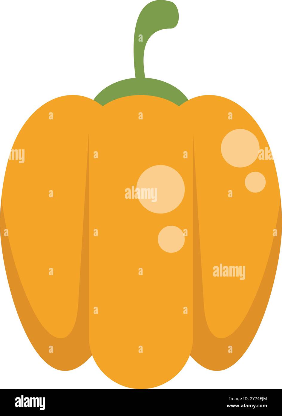 Simple vector illustration of a yellow bell pepper standing up ...