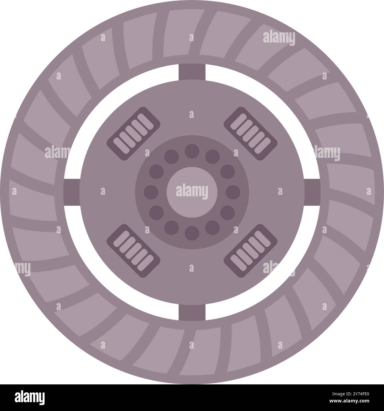 Round clutch plate with friction lining and hub is an important part of ...