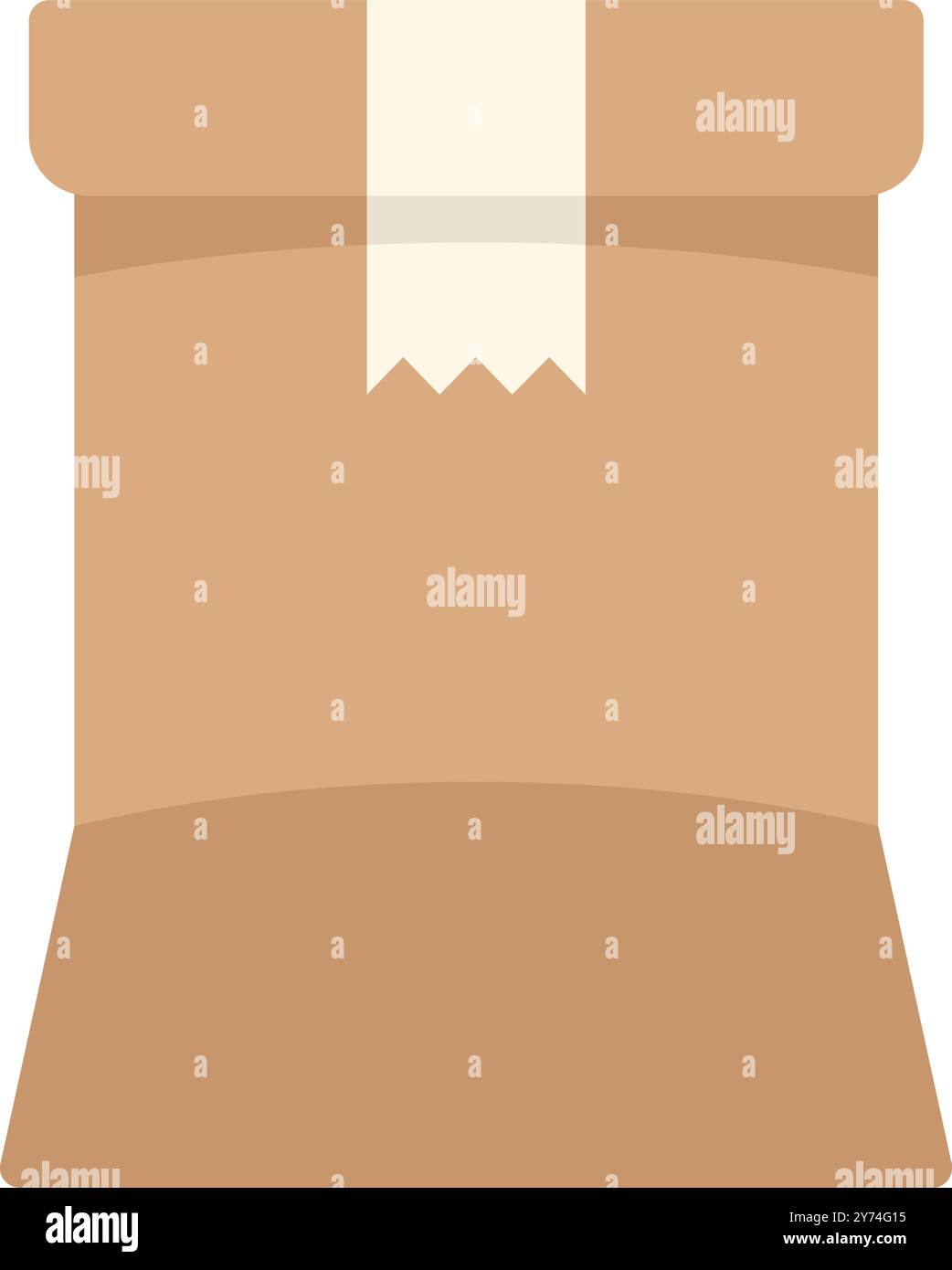 Simple and minimal representation of a cardboard box standing up ...