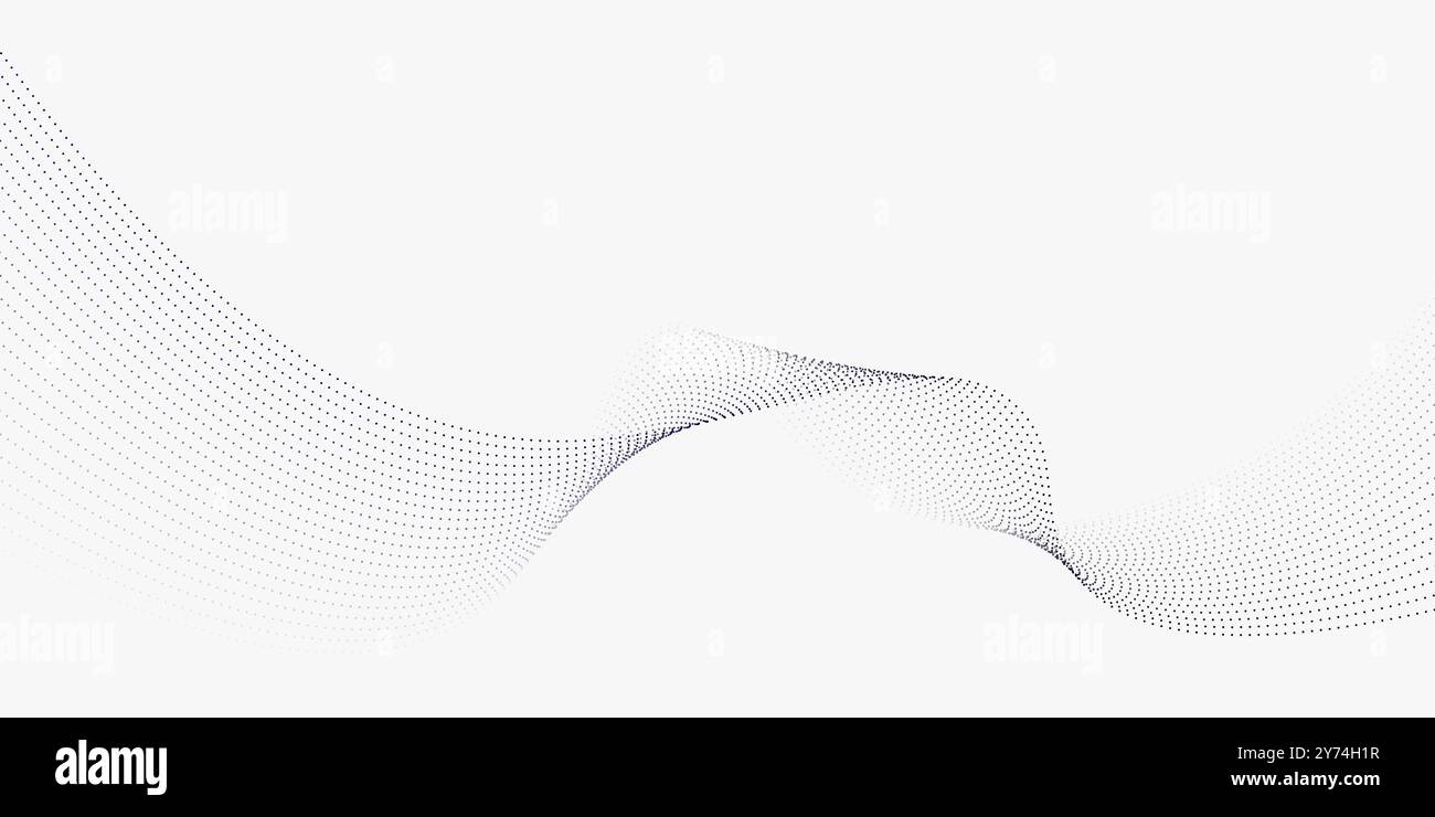 abstract background with flowing particles. copy space. Vector ...
