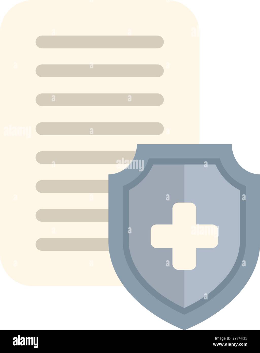 This icon represents a medical insurance policy protecting against ...
