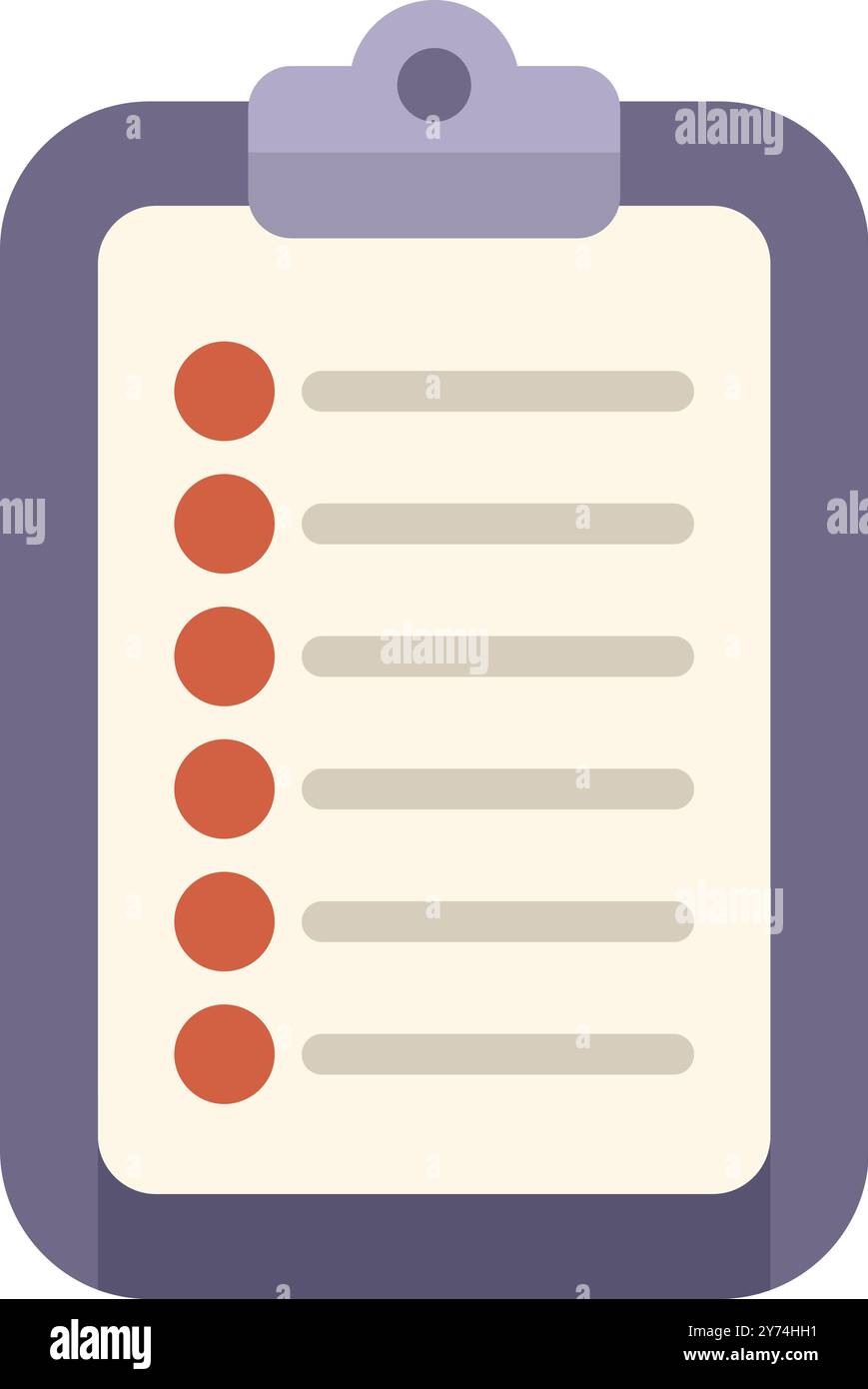 Clipboard showing blank checklist with red check marks for tasks, business organization and ...