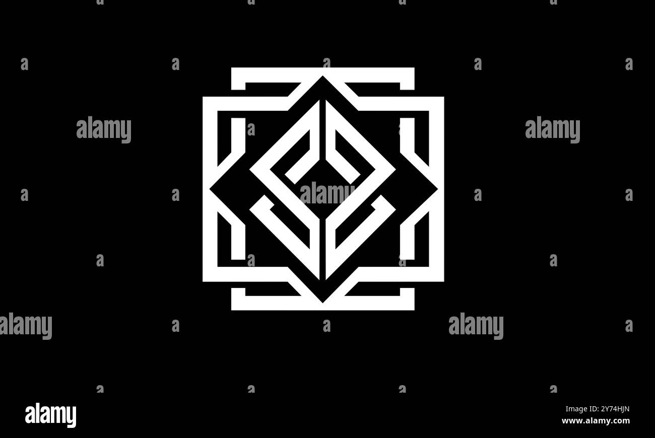 Many square design the concept of working together. Design badge logo ...