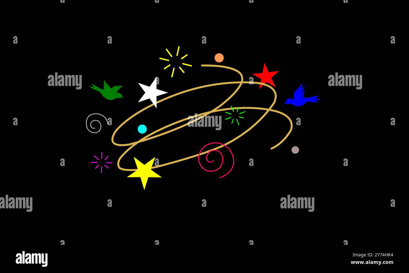 Symbol of trance. Dizziness, Vector illustration Stock Photo - Alamy