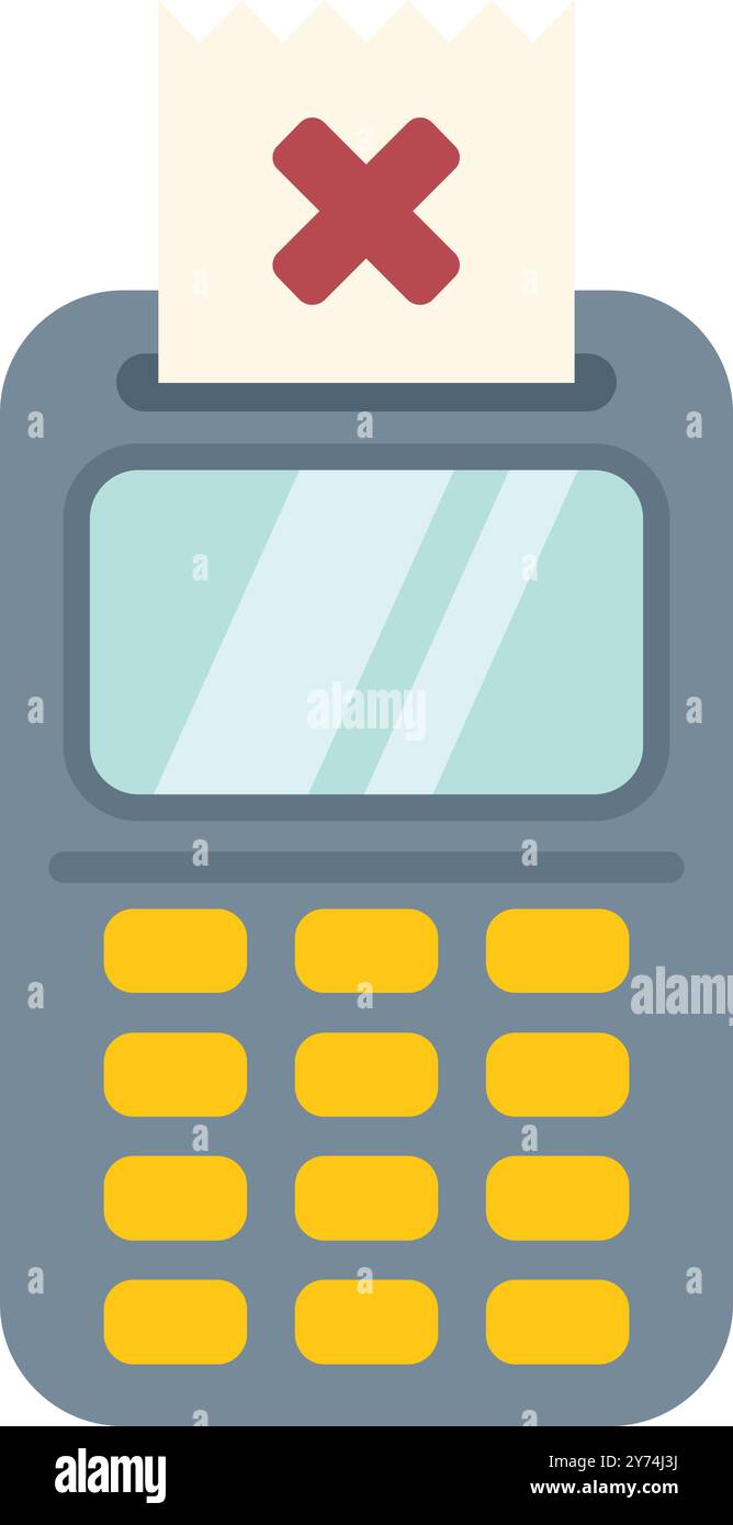 Credit card machine printing a receipt showing a failed transaction ...