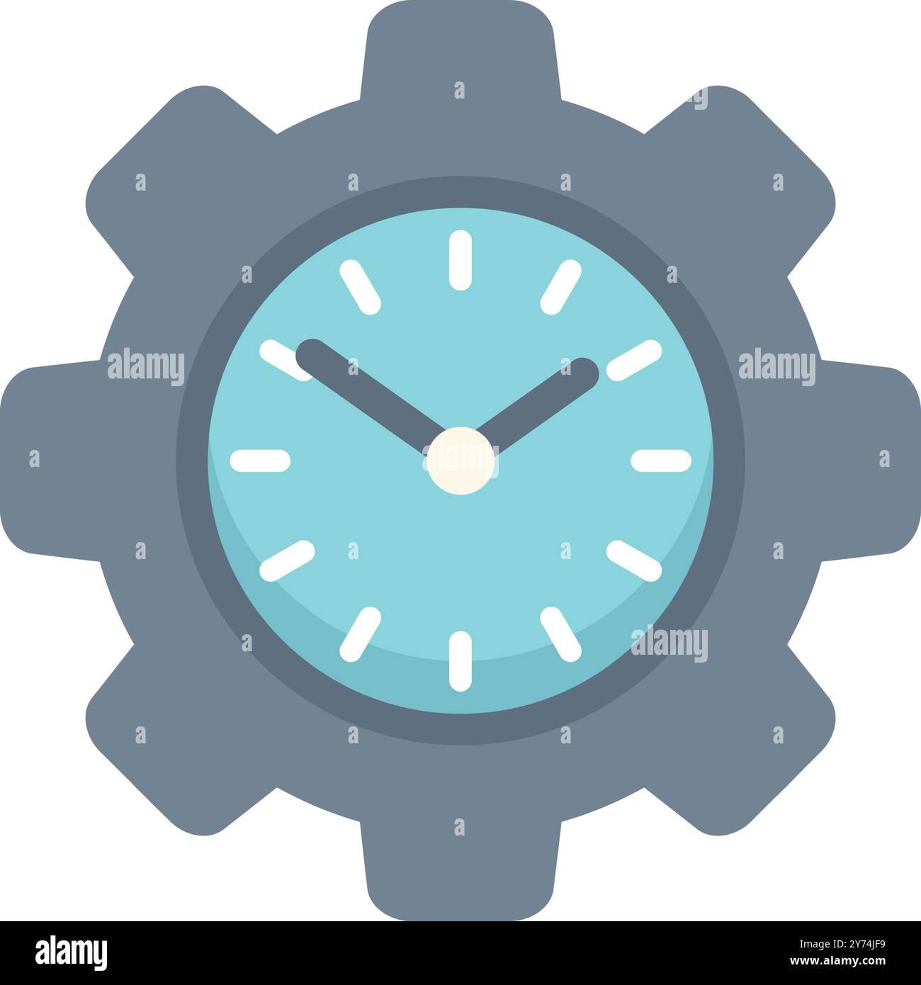 Clock face with cogs is representing the concept of time management ...